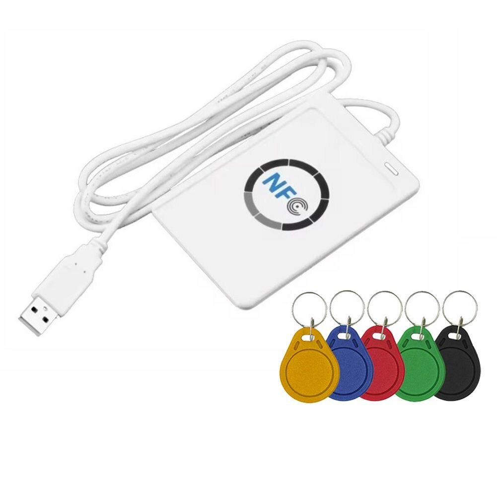 ACR122U RFID IC Считыватель Дубликатор + 5XUID Брелок Для Копирования Карт