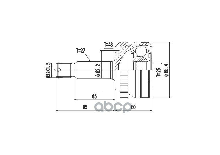 ШРУС наруж. с ABS 48z S&K арт. SKCJ1083