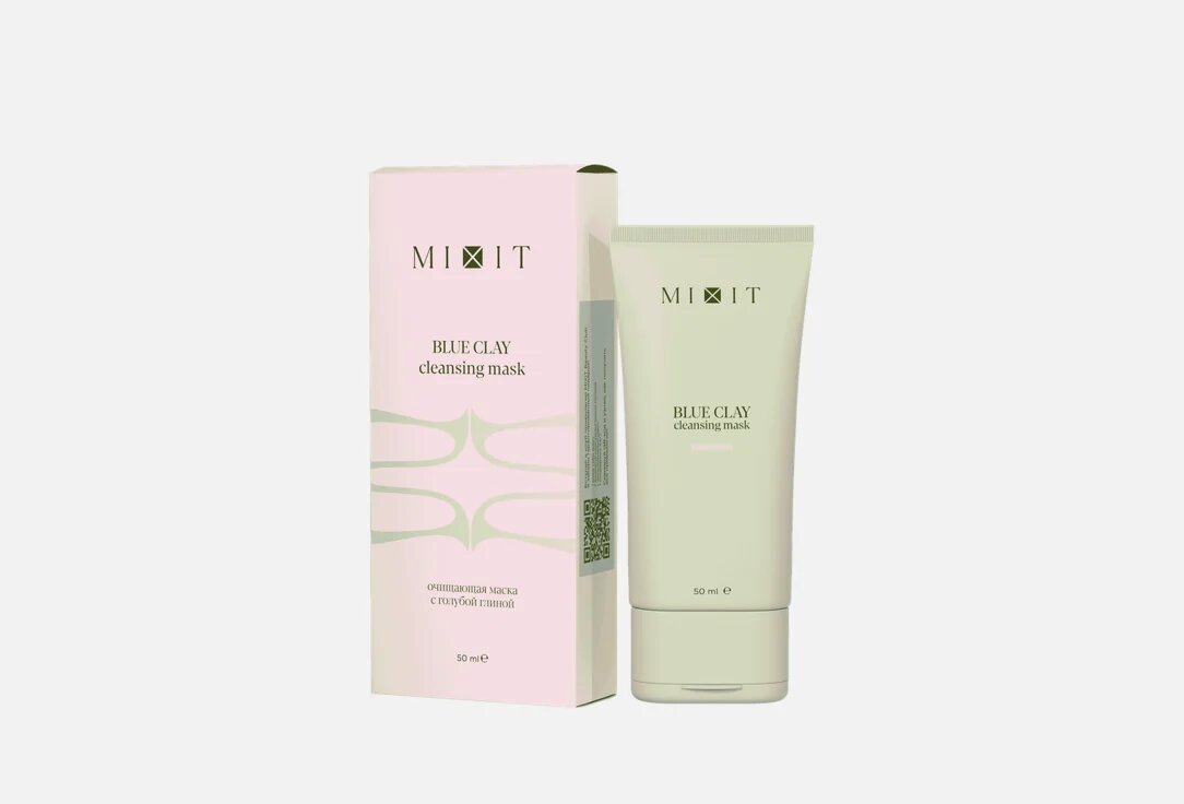 Очищающая маска для лица MIXIT Blue Clay, матирование, для сужения пор, 50 мл