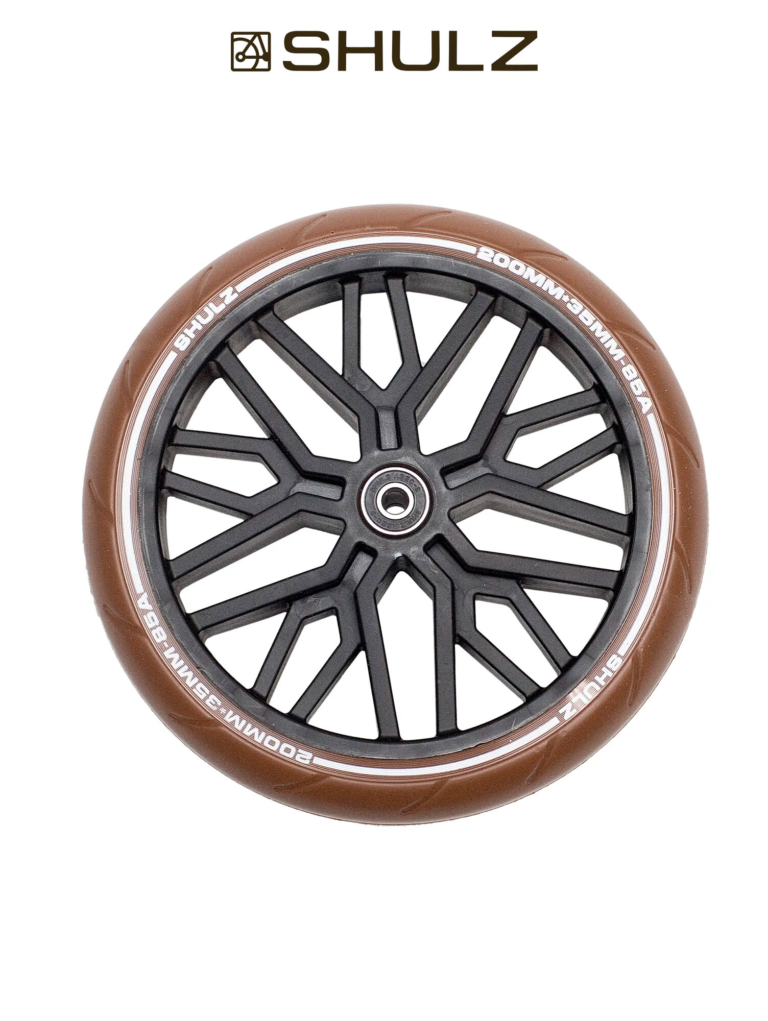 Колесо для самоката SHULZ 200 мм, ABEC-9, полиуретановое - Коричневый