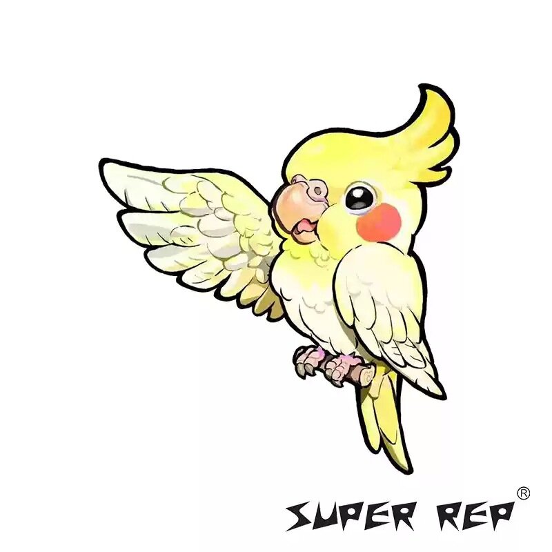 SuperRep Animal Planet Серия благоприятных зверей Магнит на холодильник Красный и зеленый цветок миндаля Фиолетовый Синий Серый Попугай Периферийное магнитное притяжение