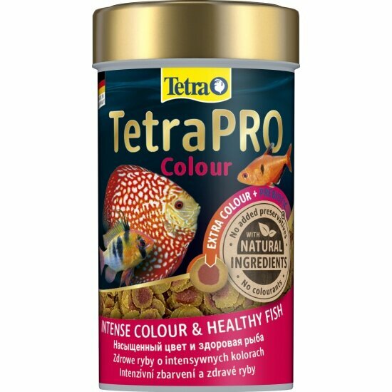 Корм для усиления насыщенности окраса всех видов рыб Tetra Pro Colour Multi-Crisps 100 мл. чипсы