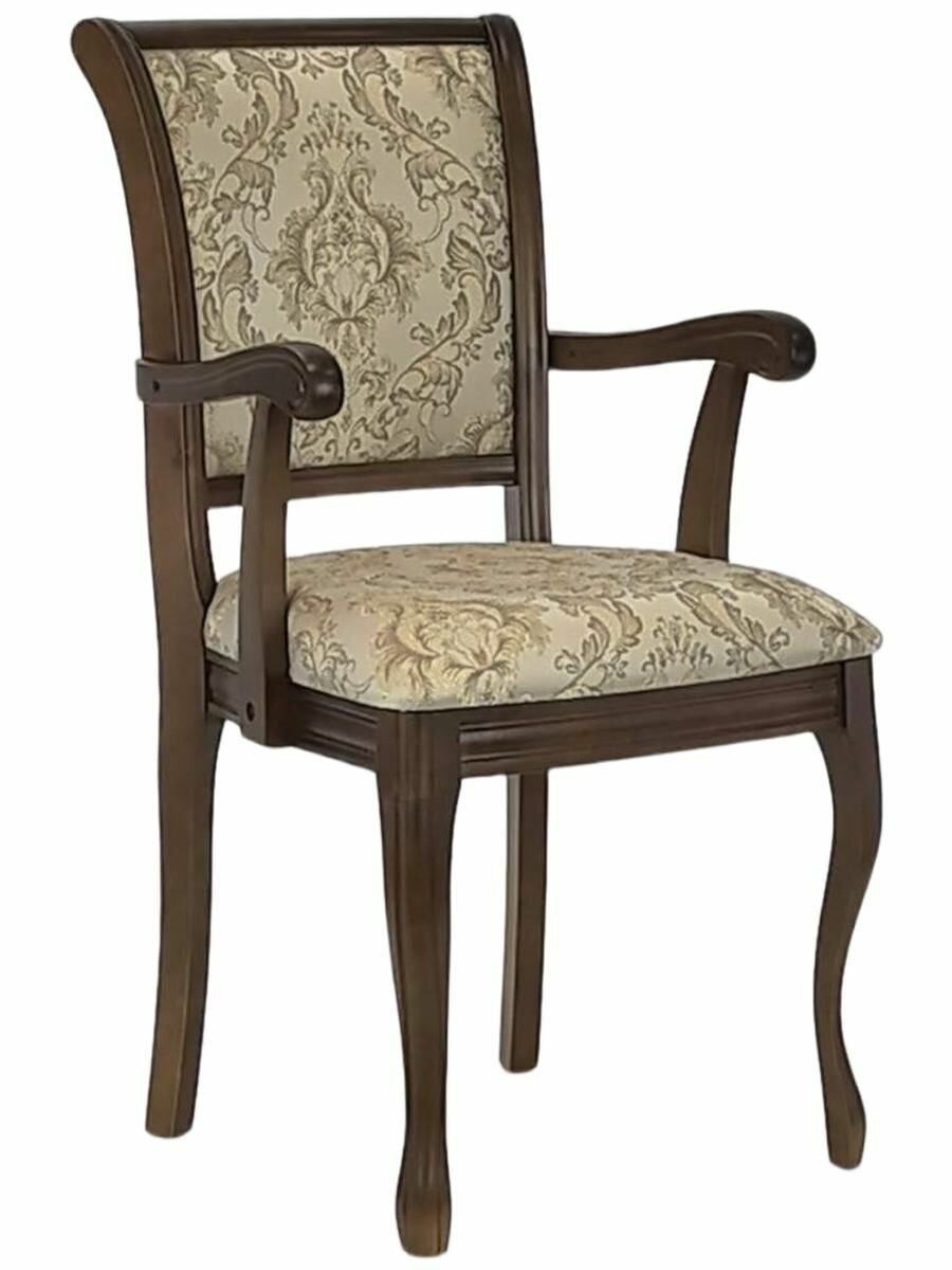 Стул для кухни и гостиной деревянный с подлокотниками MONCEAU.