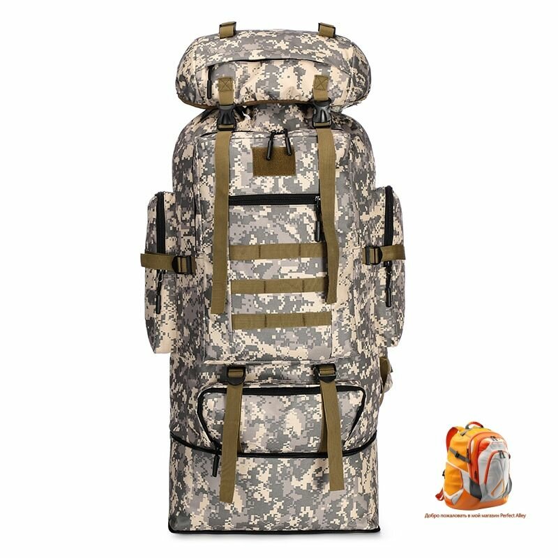 Сумка, рюкзак для рыбалки, охоты, 100 л большой емкости, спорт на открытом воздухе, альпинизм, водонепроницаемый, камуфляж