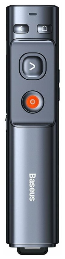 Пульт дистанционного управления для презентаций Baseus Orange Dot Wireless Presenter (Green Laser) Grey (WKCD010013)
