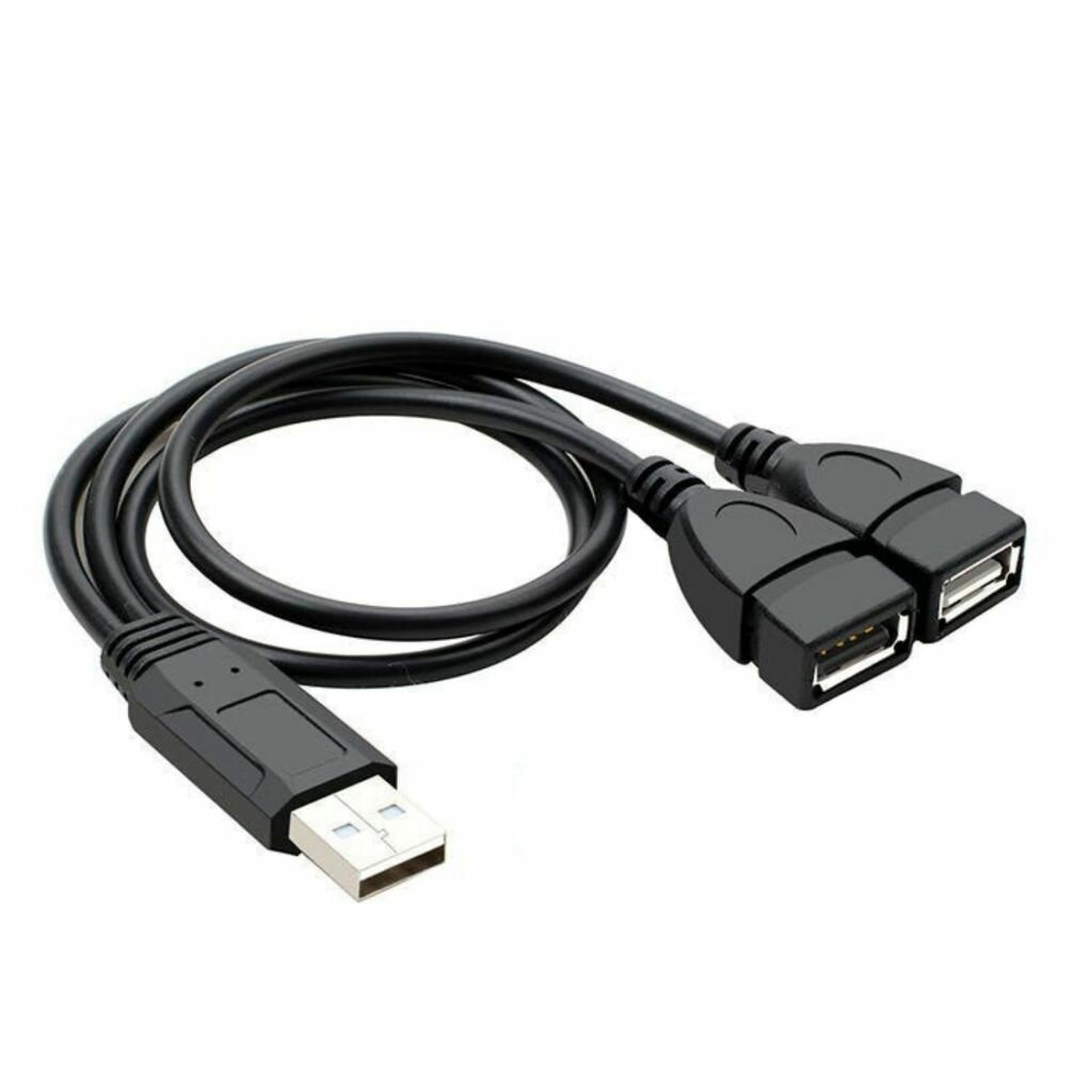 Зарядный кабель USB типа "один в двух" от мужчины к женщине
