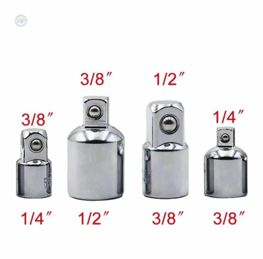 Адаптеры для инструмента, набор переходников 1/2 3/8 1/4, универсальные адаптеры для воротка и ключа трещотка, комплект для автомобильных торцевых головок