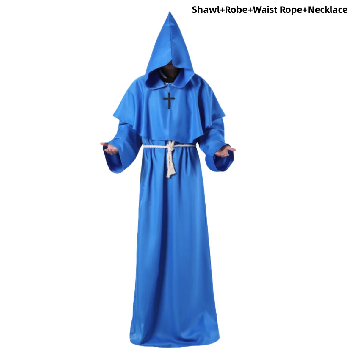 Костюм монаха AESMT из полиэстера Синий, S, blue