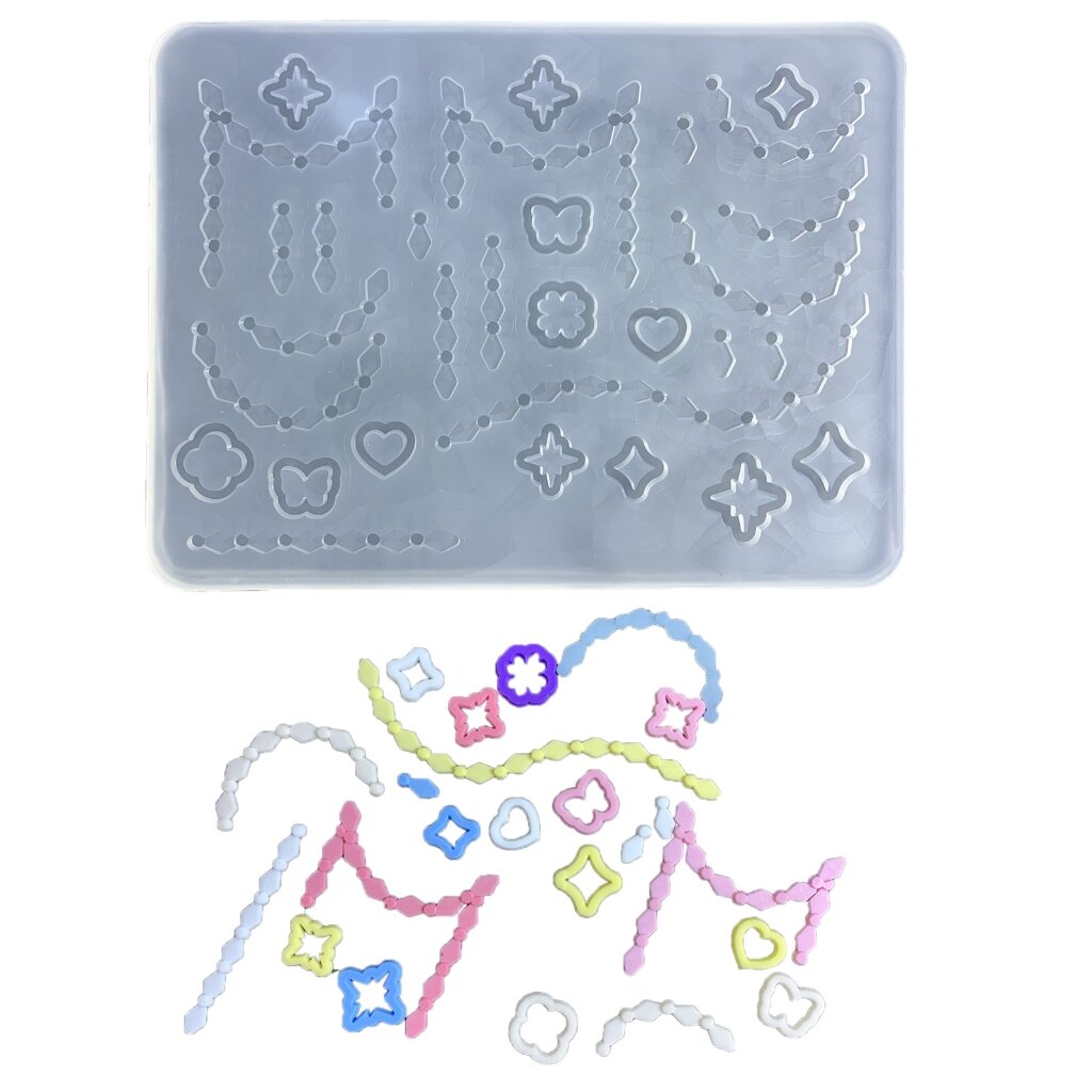 Маленькая цветовая щука -песка и силиконовая плесень эпоксидной смолы.