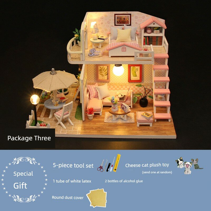 Деревянный 3D-конструктор Hongda: развивающая игрушка-головоломка для детей 6-8-10 лет, сборная модель маленького