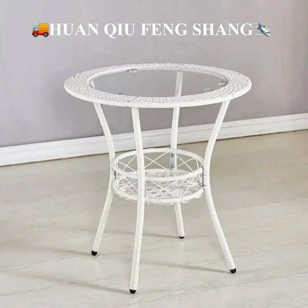 Садовый стол, Стекло, Закаленное стекло 60х60х60 см