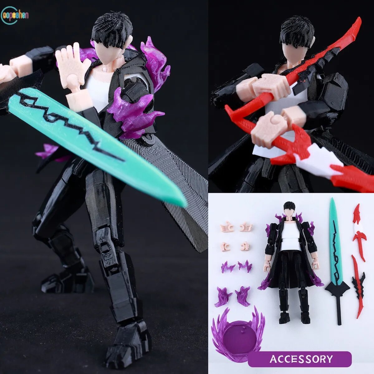 Jujutsu Kaisen Сукуна 3D печатная подвижная экшен фигурка Lucky Dummy 13, коллекционная модель манекен