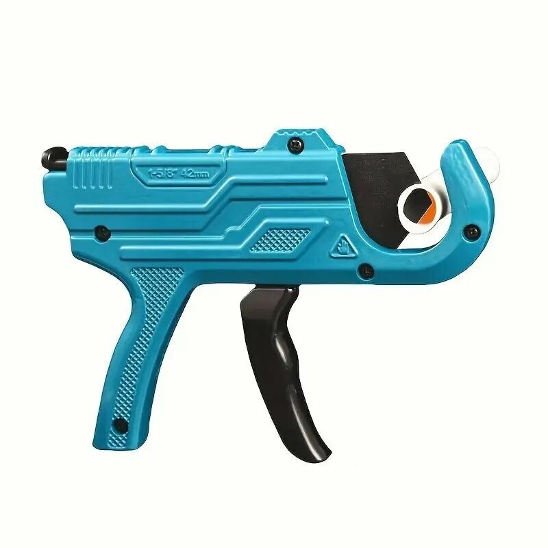 Труборез в форме пистолета - калибр 42 мм, PPR/PE/PVC, тефлоновое лезвие, сталь SK5, автоматический режущий инструмент для труб из ПВХ, PEX и пластика, сборка не требуется,