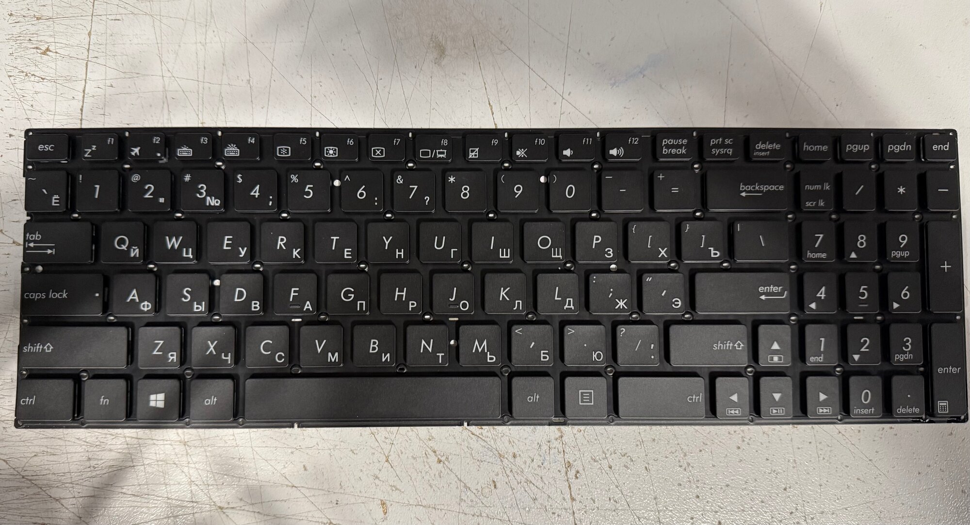 Клавиатура для ноутбука Asus G501, G501J, G501JW, G501V, G501VW, N501, N501J, N501JW, N501V, N501VW, Q501, UX501, чёрная, без рамки, с подсветкой