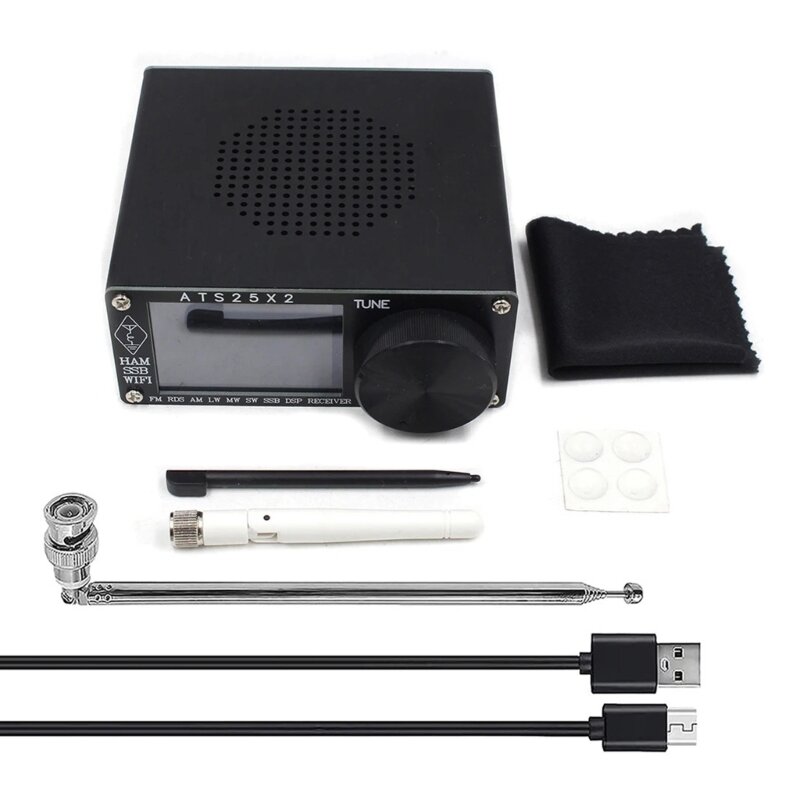 Портативный Полнодиапазонный Радиоприемник Из Алюминиевого Сплава С Экраном ATS25X2 Si4732 Авиационное Коротковолновое Радио