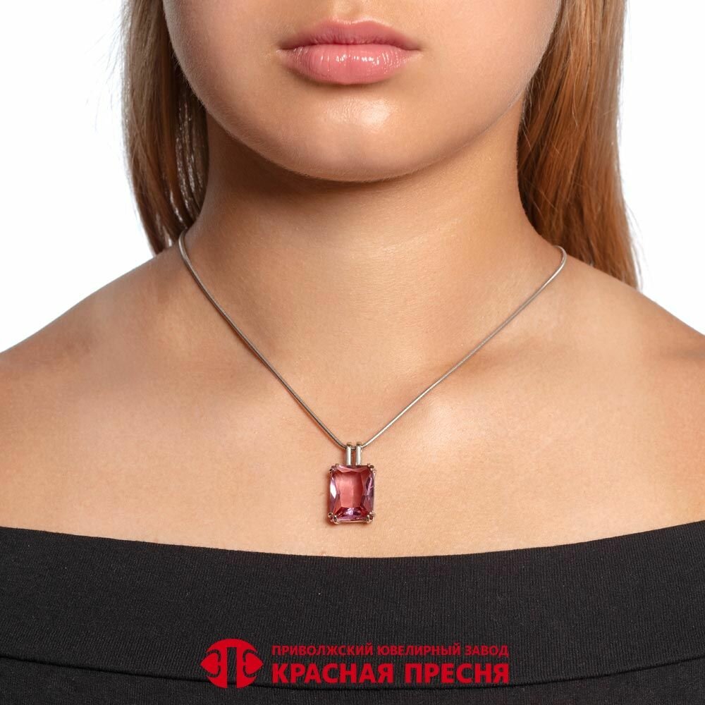 Подвеска, серебро, 925 проба, стекло
