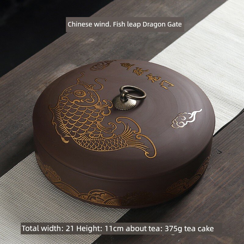 Коробка для хранения чая из фиолетовой глины, контейнер для чая Пуэр, коробка для хранения чая, контейнер для выдержки