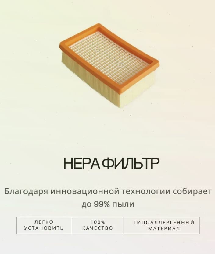 Фильтр для Karcher WD 5 P V-25/8/35, WD 5 PREMIUM, WD 5 PREMIUM EXTENSION KIT