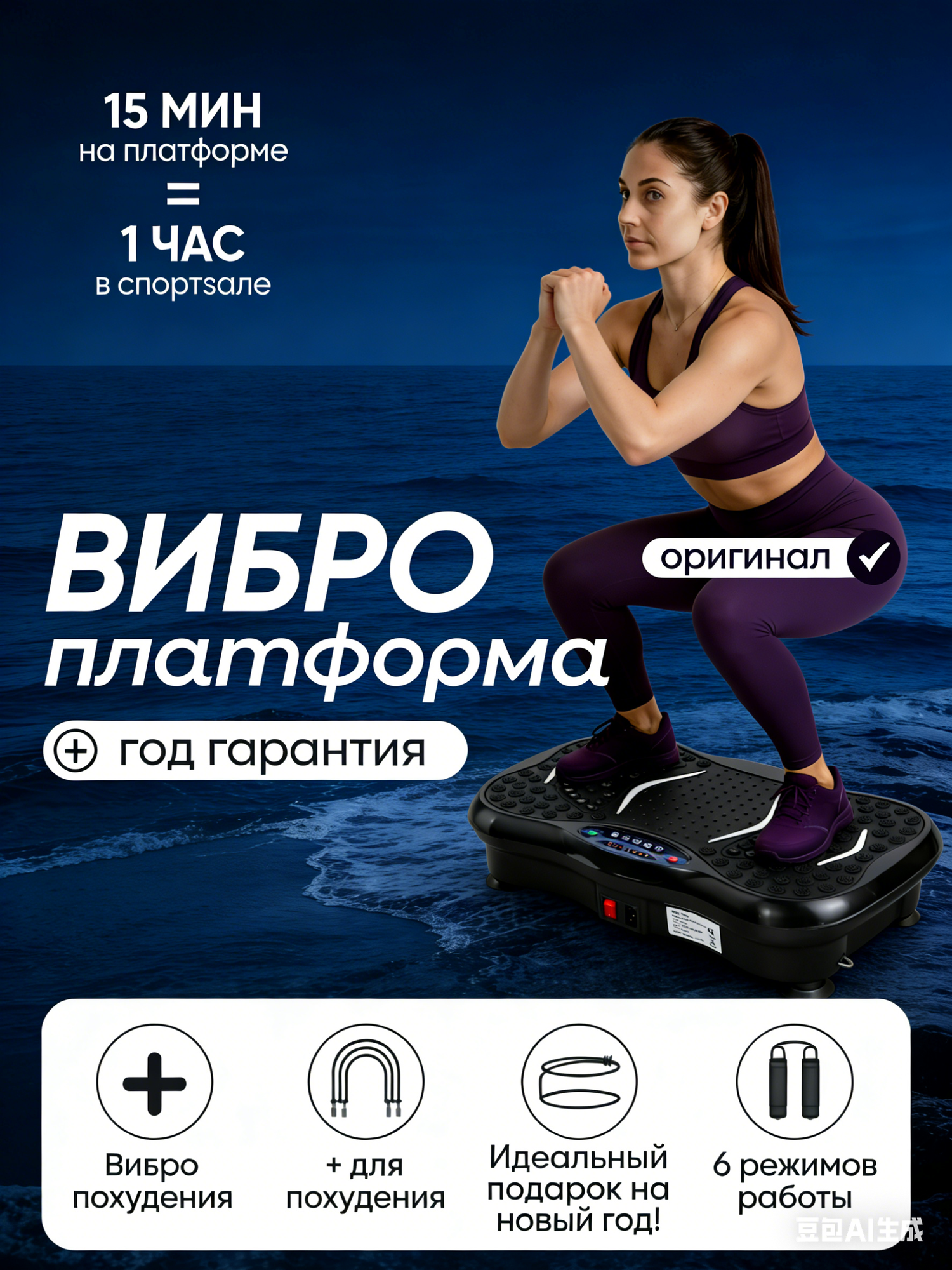 Вибрационная платформа-дрябломассажер для похудения и фитнеса, максимальная нагрузка — до 150 кг