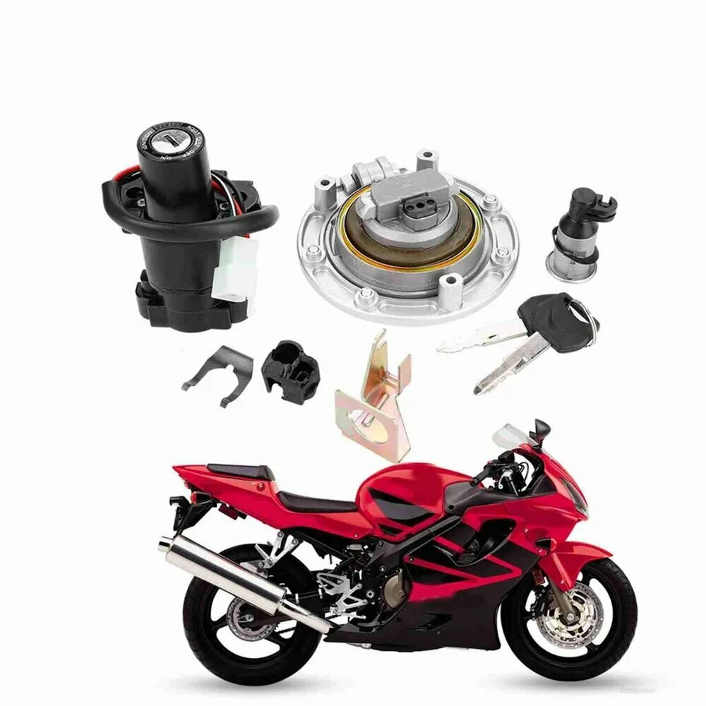 Замок зажигания мотоцикла, крышка топливного бака, с замком, подходит для Honda CBR600 F4 F4I 2001-2006