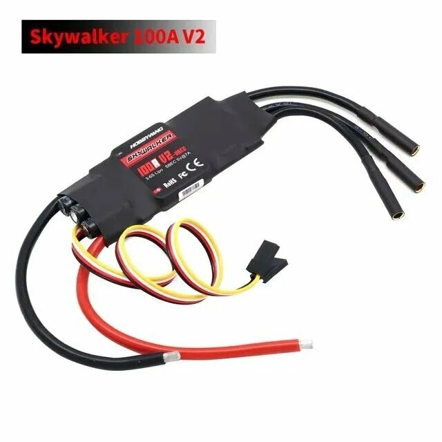 Бесколлекторный регулятор SkyWalker 100A V2 BEC для самолётов
