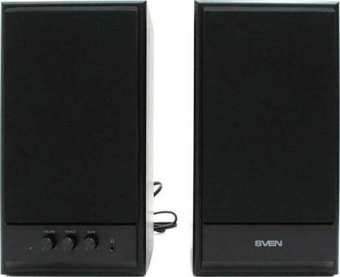 Колонки Sven SPS-702 2х20 Вт черная кожа