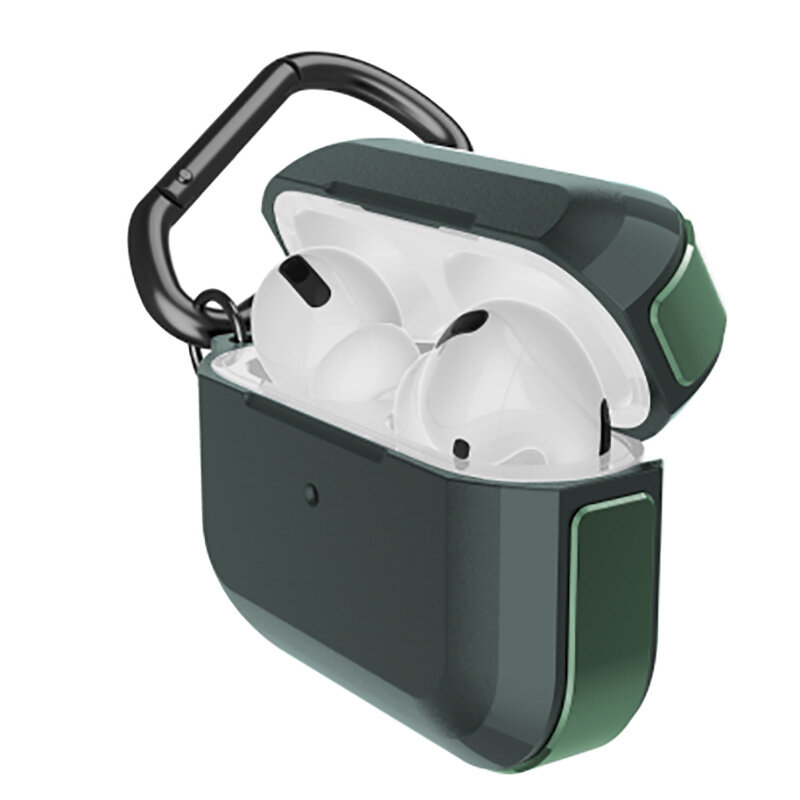 Прочные зеленые металлические защитные чехлы для AirPods Pro 1-го поколения
