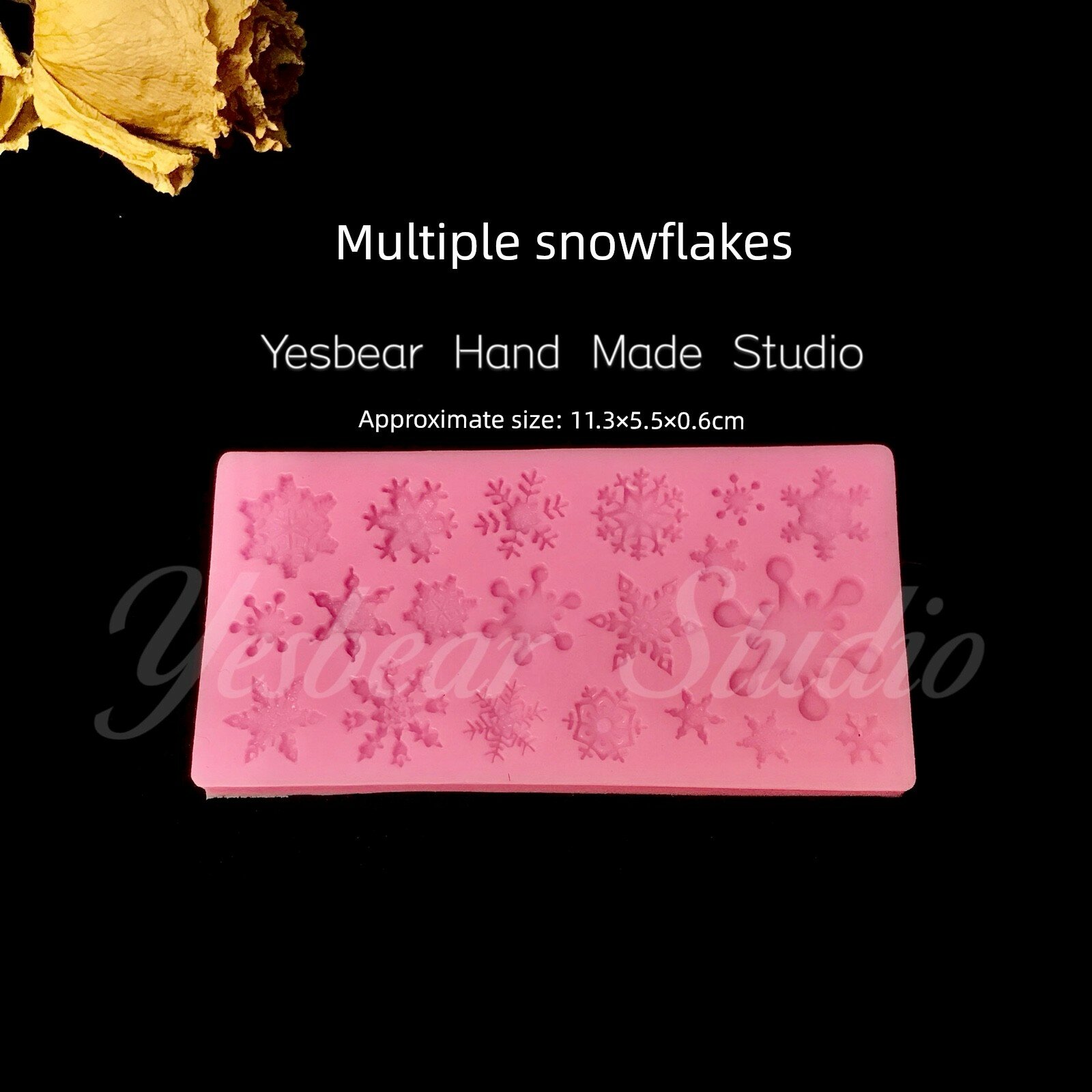 Коллекция форм для снежинок Yesbear Big Bear, ручная работа, с отверстием для подвешивания, 3-в-1, 4-в-1, для