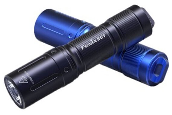 Фонарь-брелок Fenix E01 V2.0 черный компактный и легкий, для повседневного использования и экстремальных ситуаций