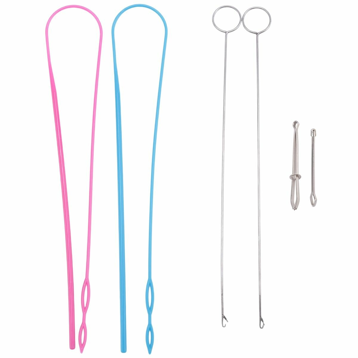 Набор из 6 швейных петель, крючок Turner Hook, гибкий нитевдеватель, металлический пинцет, длинный инструмент с защелкой