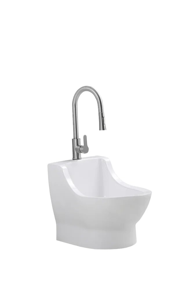 Комплект 2 в 1 SantiLine SL-4031 фаянсовая, раковина для ванной, белая, глянцевая, овальная
