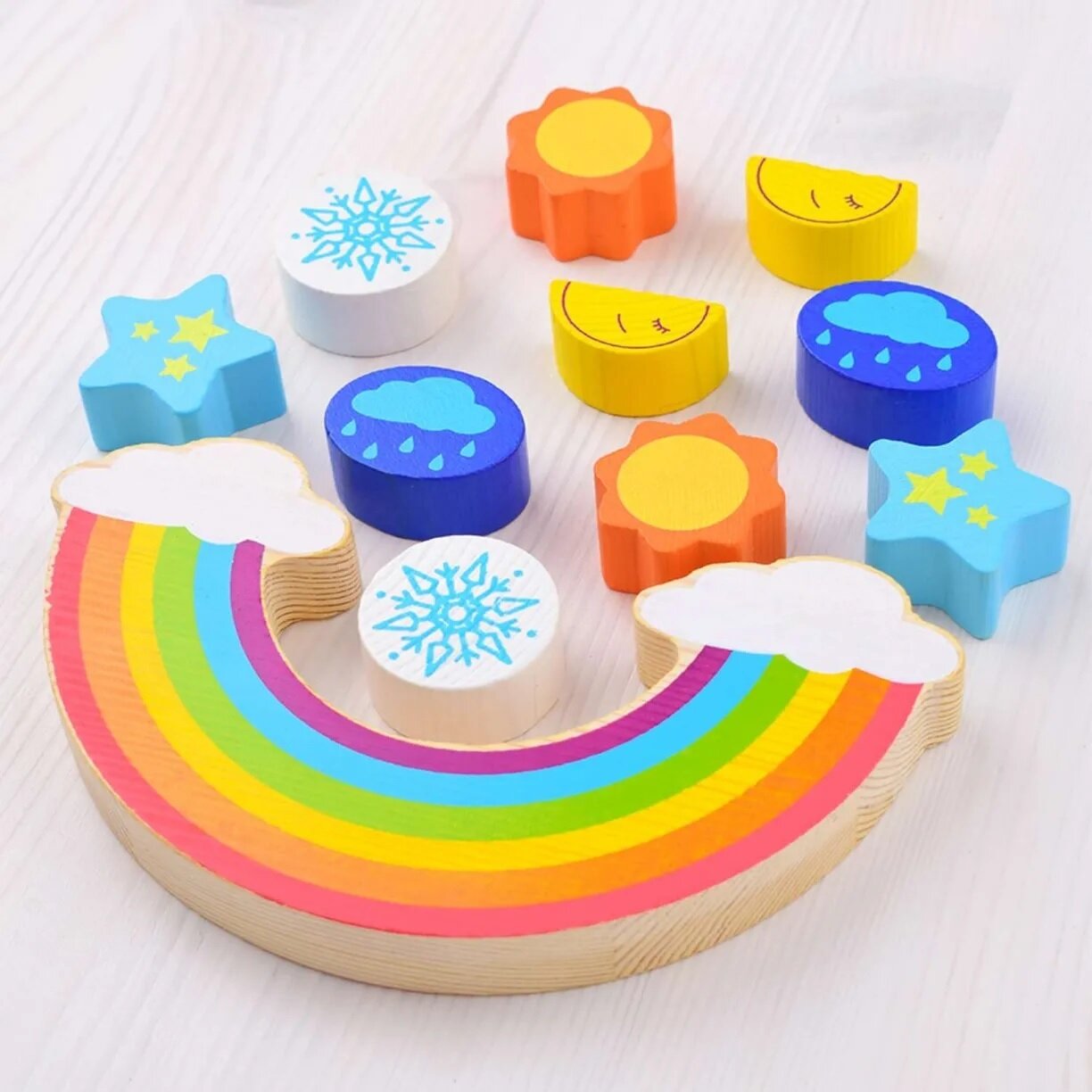 Балансир Томик "Радуга", для развития моторики и координации, 11 деталей