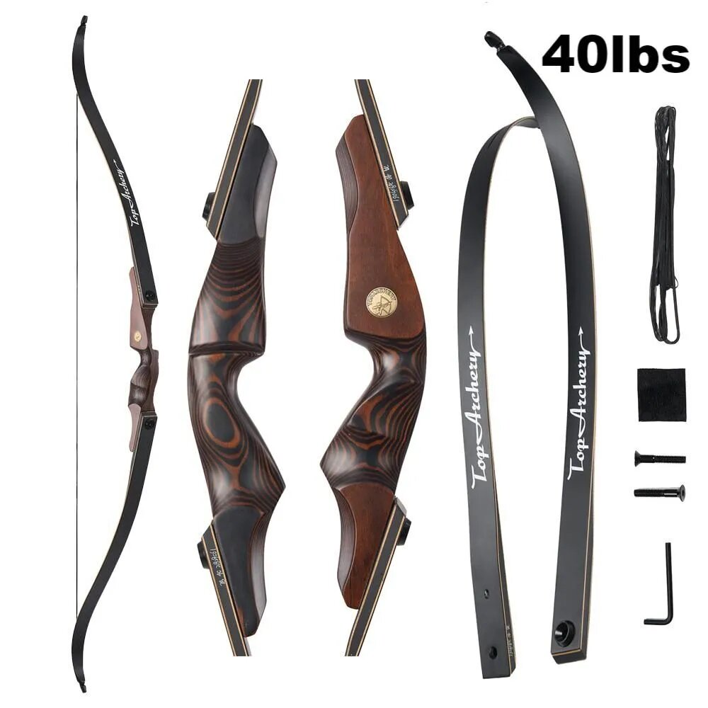 40фунтов рекурсивный лук Takedown 60 дюймов для правой руки для охоты на открытом воздухе