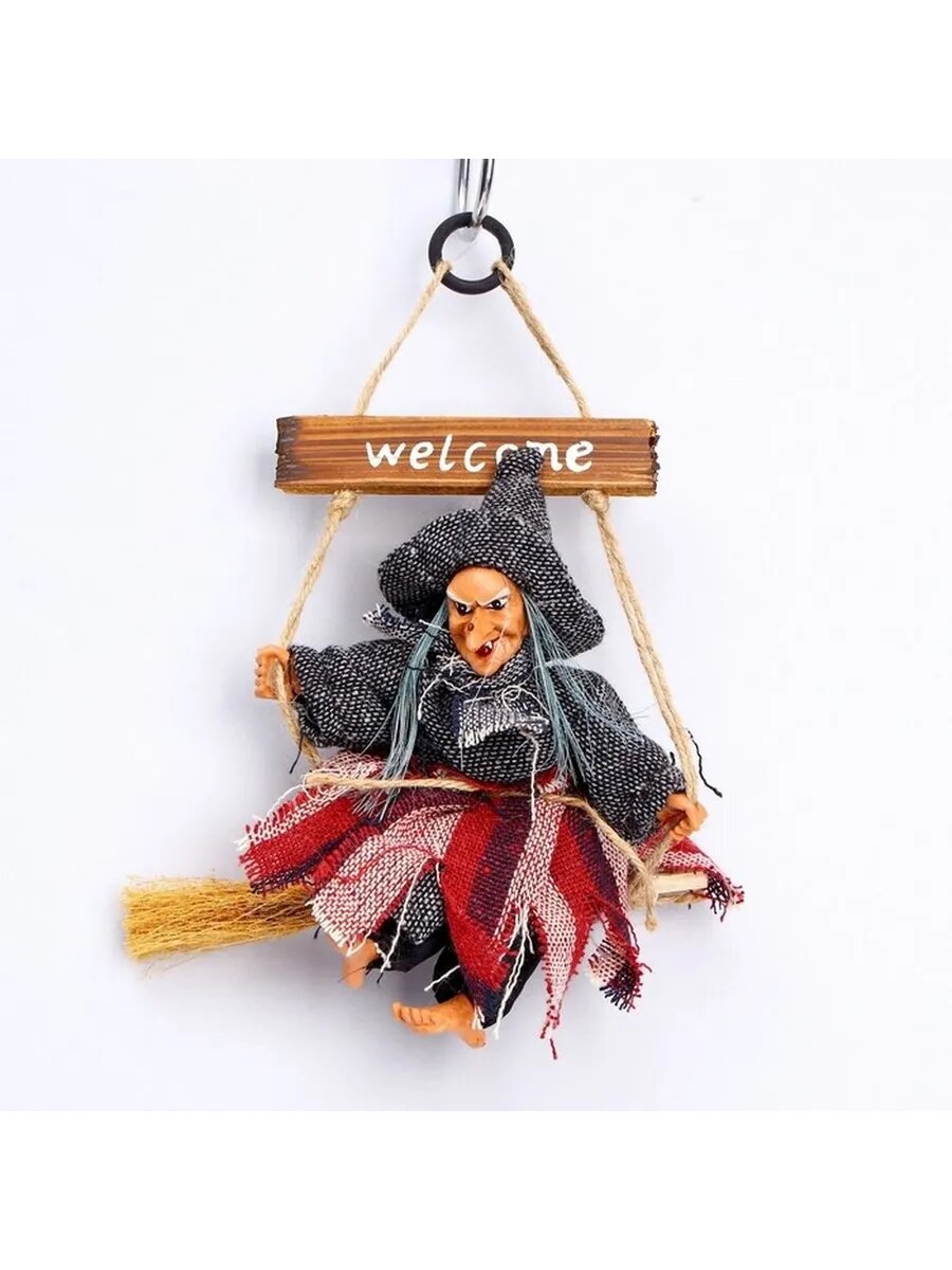 Оригинальная статуэтка Бабы Яги в ярких цветах