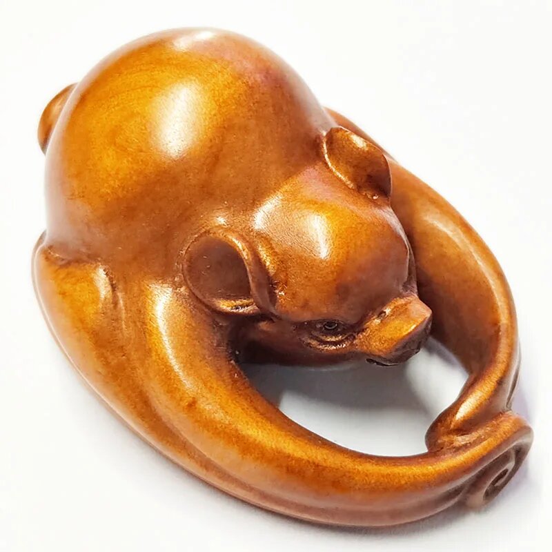 Резная фигурка из самшита летучая мышь 2 дюйма