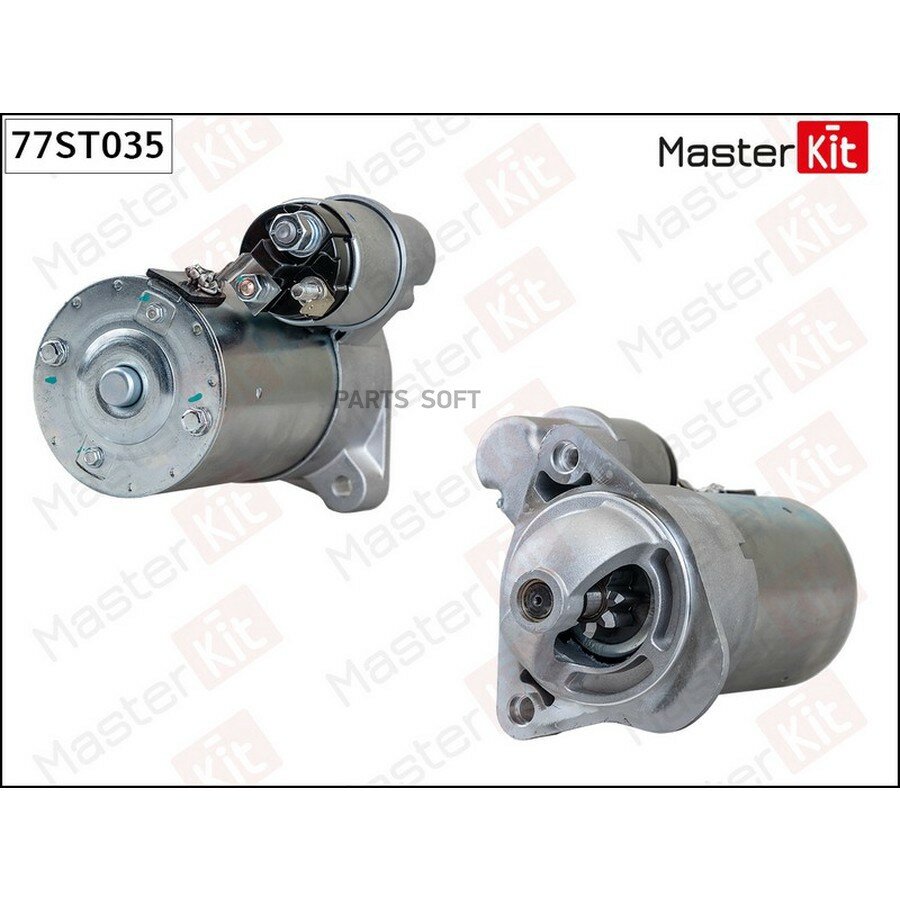 Стартер 12V 0.8 kW от официального дистрибьютора, MASTERKIT, артикул 77ST035