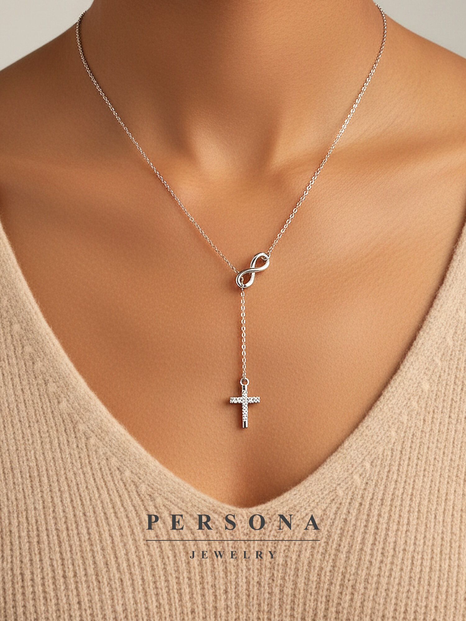 Колье, серебро, 925 проба, родирование, фианит