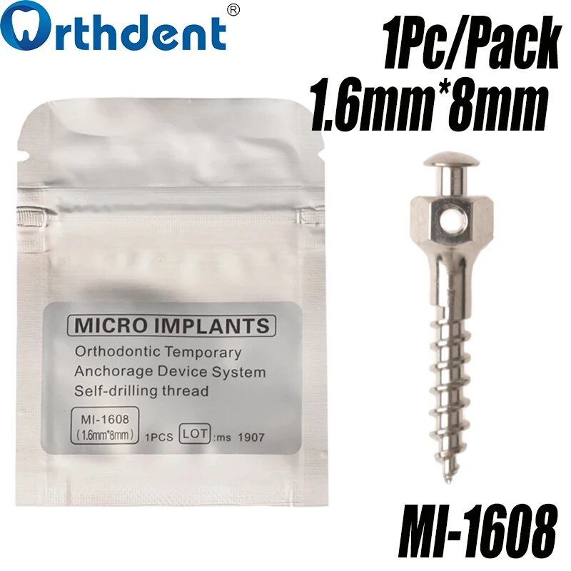 Orthdent мини-винт для имплантата 1.6x8mm, 1шт