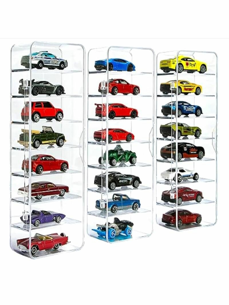 (8 юаней) Вертикальный 8-отсек ящик для хранения 1:64 автомобиля Tomeka Hot Wheels модельный ящик для хранения