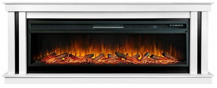 Каминокомплект Royal Flame Cosmo 60 Vision 60 LOG, цвет: белый с черным, 76x192x31 см