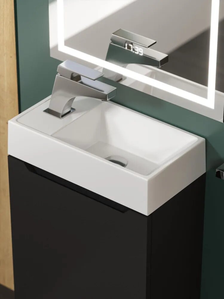 Раковина для ванной Uperwood Classic New 41х22,5х10 см, белая глянцевая, с накладкой для слива