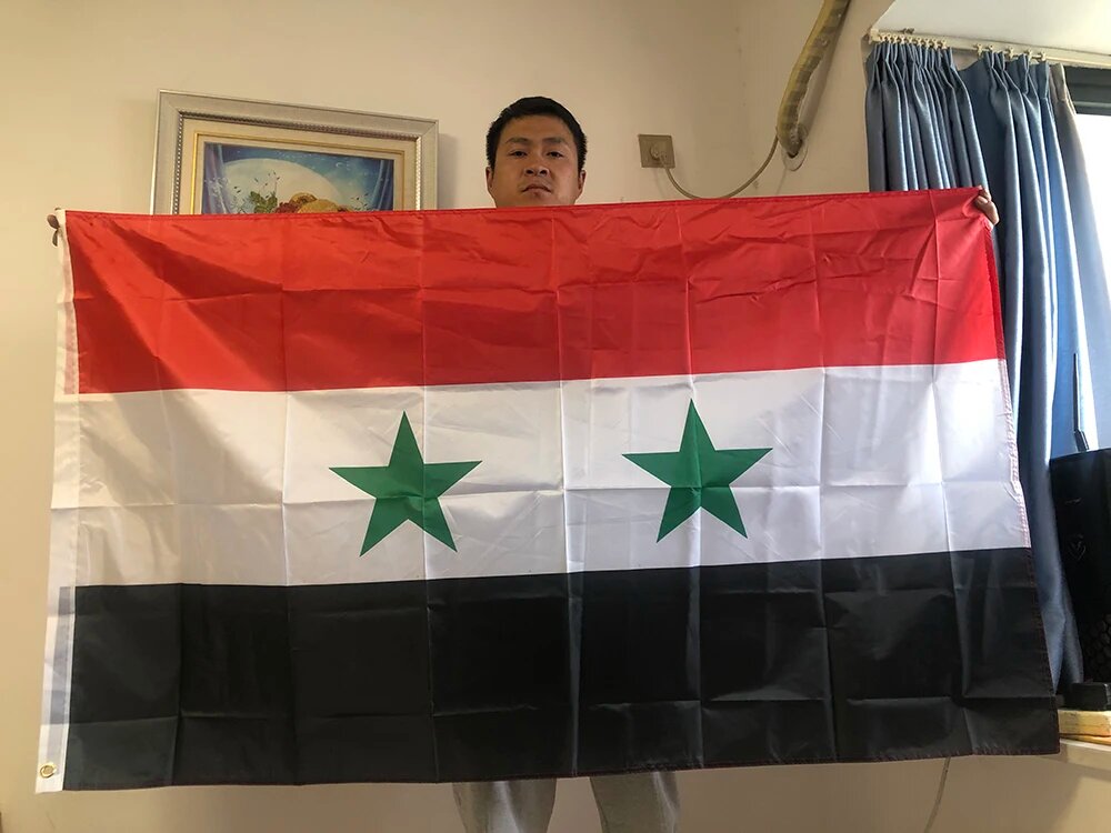 Флаг SKY 90*150 см Флаг Сирии высокого качества Полиэстер 2-сторонний печатный подвесной национальный флаг Сирия баннер украшения дома флаги