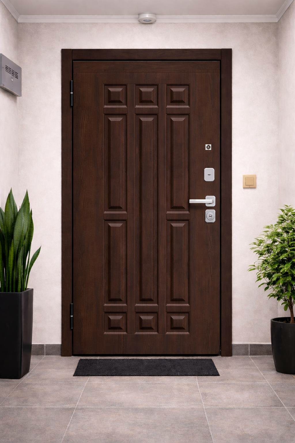 Входная дверь металлическая Almon/Wenge Veralinga 960x2050, Левое
