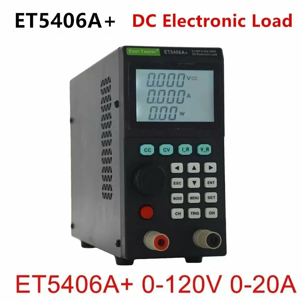 ET5406A+ 0-120V 0-20A Электронная нагрузка постоянного тока, тестер заряда батареи