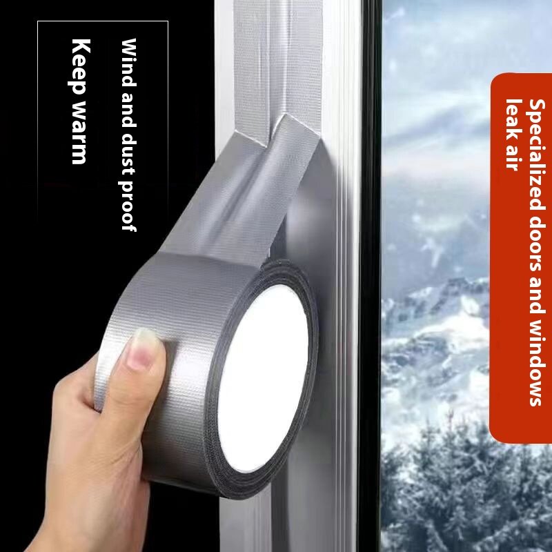 Ветрозащитная лента для окон и лобовых стекол, серебристо-серая, 5 см x 20 ярдов.