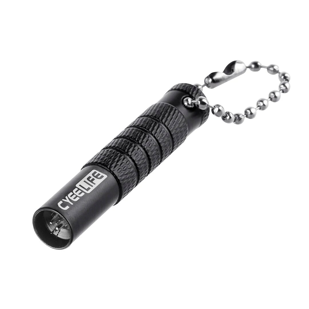 CyeeLife Мини-фонарик с брелоком, черный, 1PCS