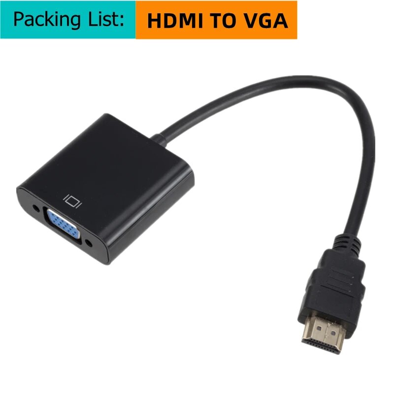HDMI to VGA адаптер, черный