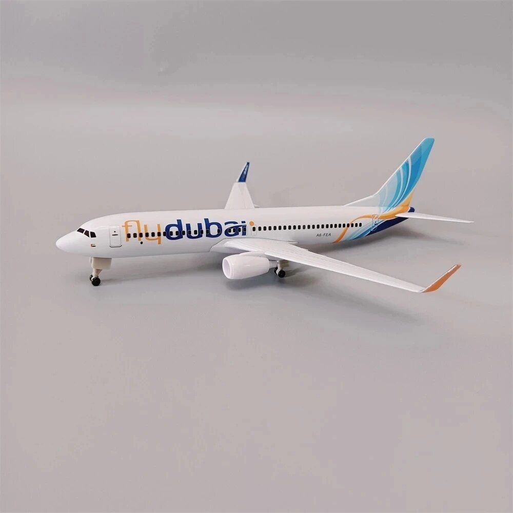 Модель самолета Fly Dubai "B737", 20см, сплав, пластик, для декора