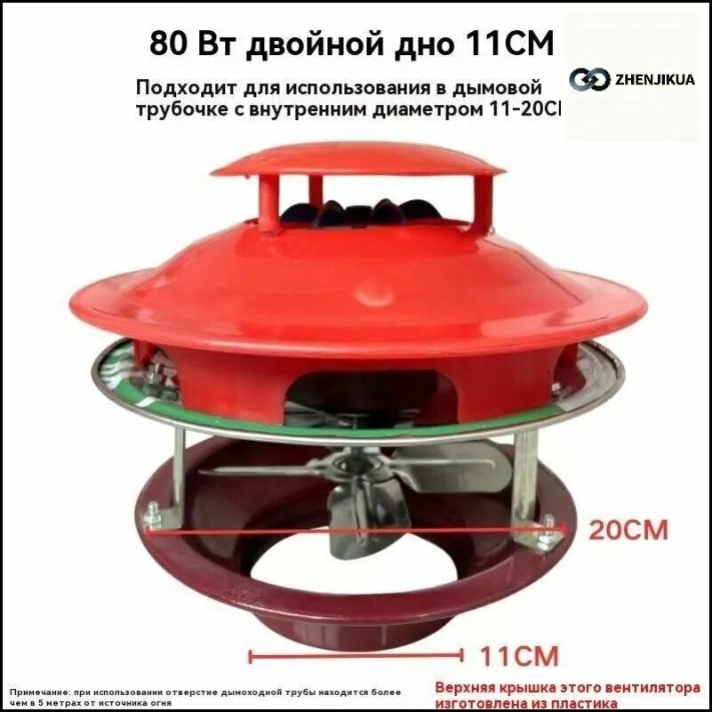 Вентилятор с индуцированной тягой к дымоходу мощностью 220 В 50 Гц мощностью 80 Втly