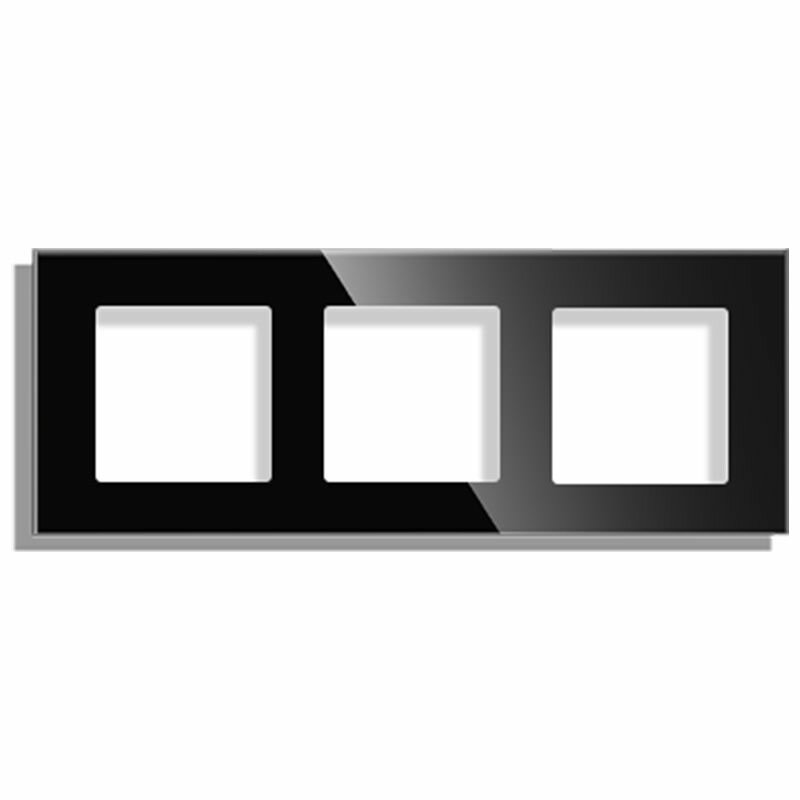 TOUCHMI Рамка электроустановочная, черный, 3 пост, 5 шт.